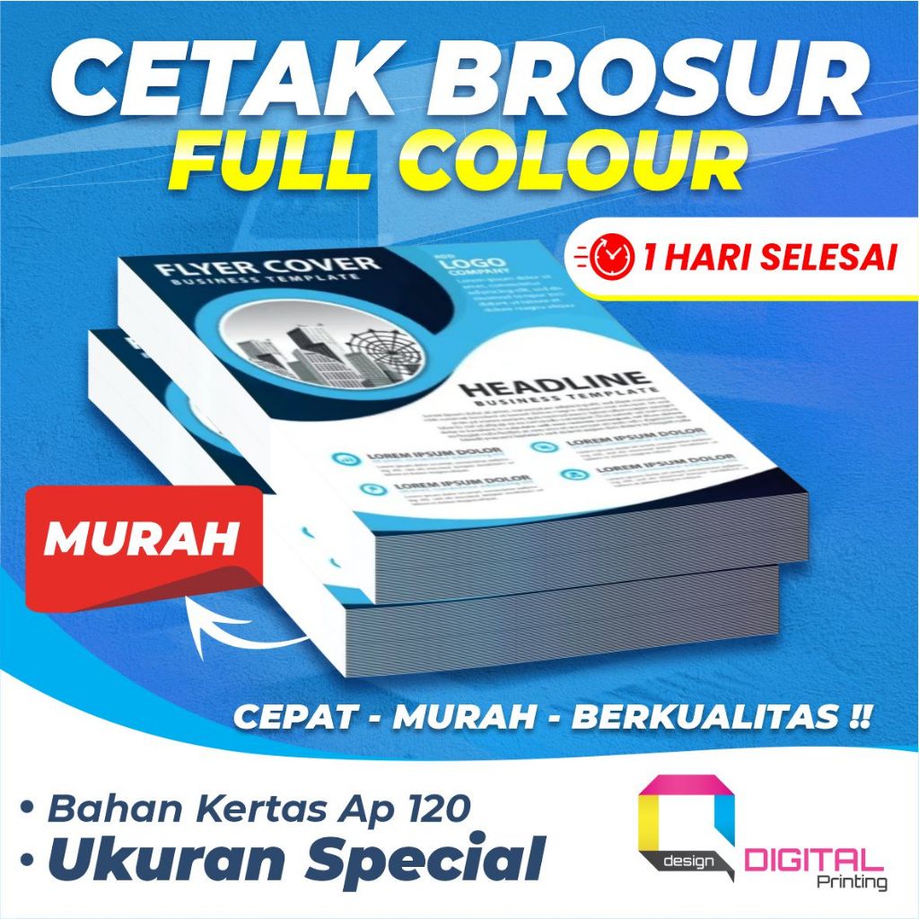 Jual PAKET BROSUR MURAH /FULL COLOR Uk ( SPECIAL ) : A4 / A5 / 1/3-A4 ...
