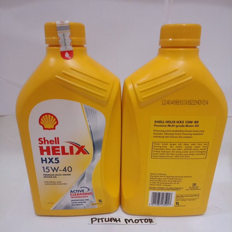 Jual OLI SHELL HELIX HX5 15W-40 1 LITER | Shopee Indonesia