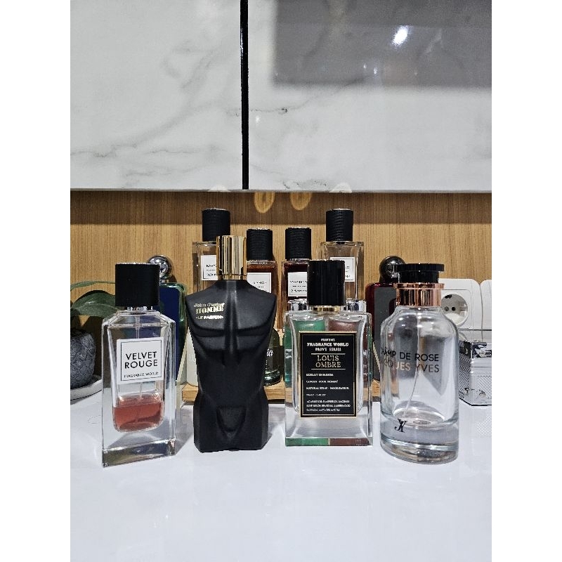 Jual Botol kosong bekas parfum timteng john gustav, louis ombre, velvet ...