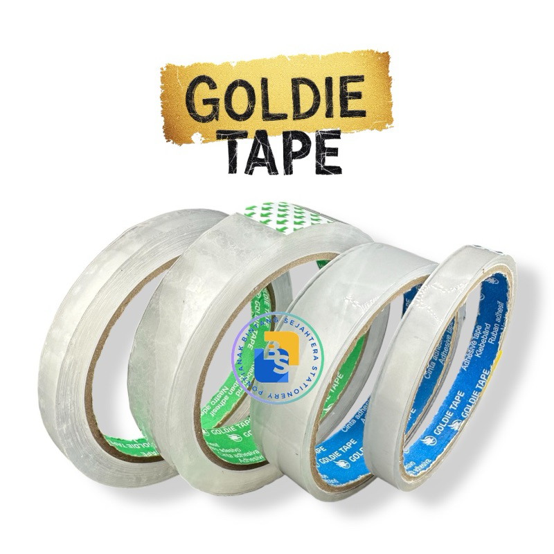 Jual Selotip / Solatip / Isolasi GOLDIE TAPE BIRU Tebal & HIJAU Tipis 1 ...