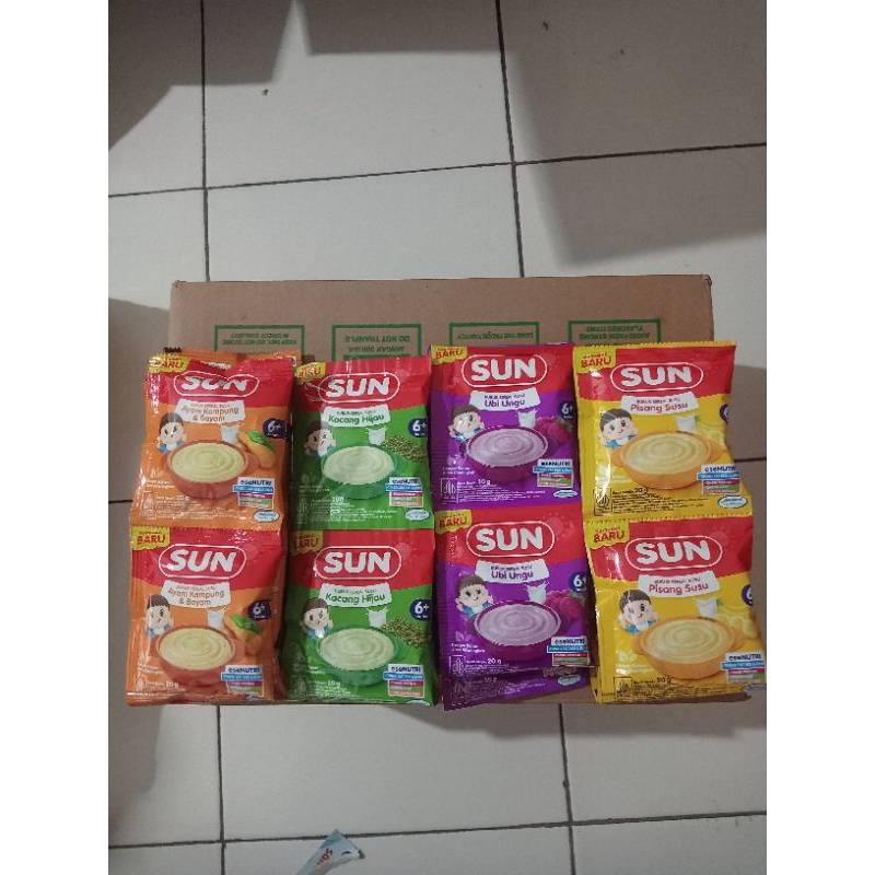 Jual Sun bubur bayi pisang sachet 20gr isi 8pcs | Shopee Indonesia