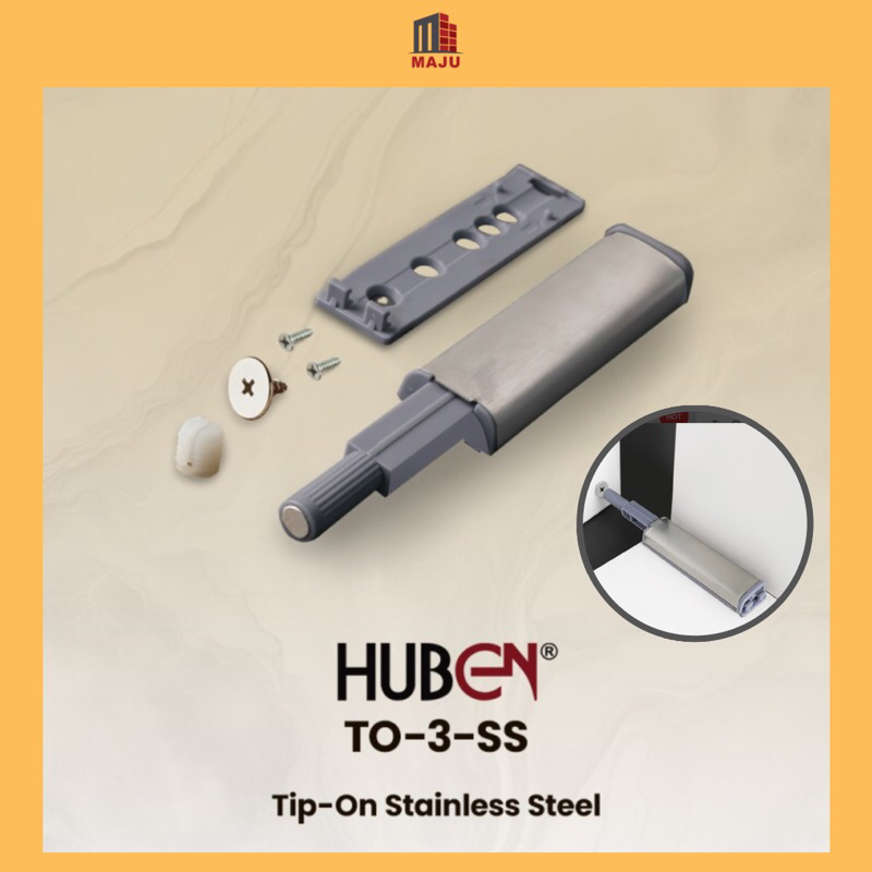 Jual Push To Open Tip On Stainless TO-3-SS Merek Huben Catches Magnet ...