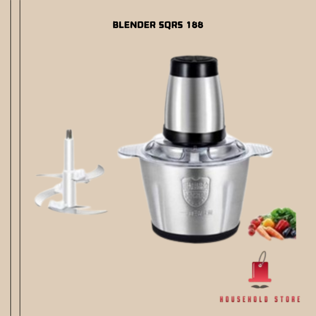 Jual Chopper Stainlees/Blender SQRS 188 Serbaguna | Shopee Indonesia