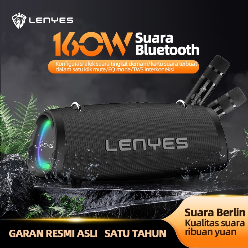 Jual LENYES S872 160W Outdoor KTV Wireless Speaker + Microphone Karaoke Bluetooth 5.3 Portable ...