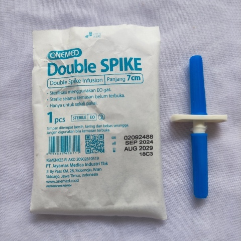Jual Double Spike Infus Set Onemed Alat Penusuk Botol Cairan Infus Nacl ...