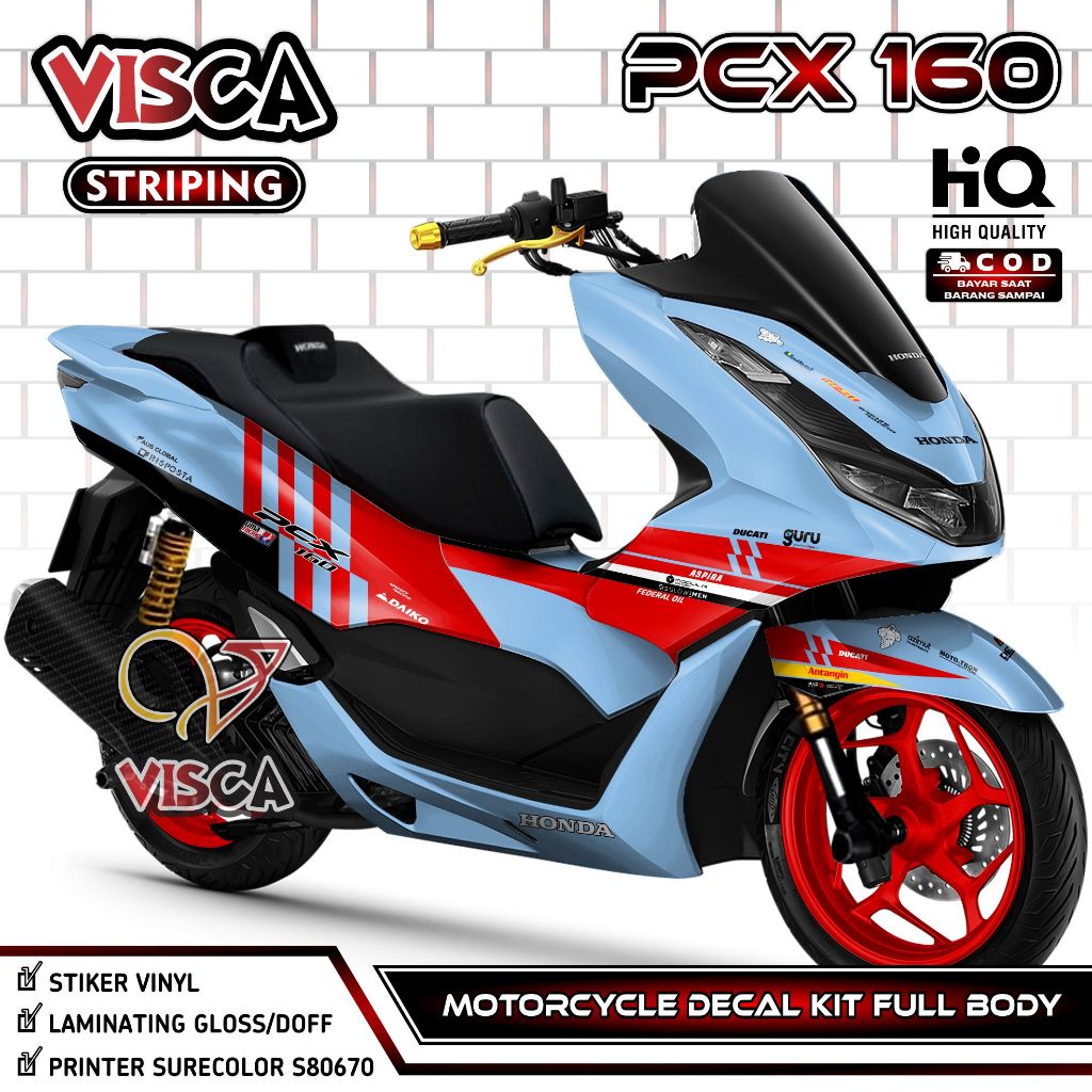 Jual Decal PCX 160 Full Body - Stiker PCX 160 2021 Full Body - Dekal ...