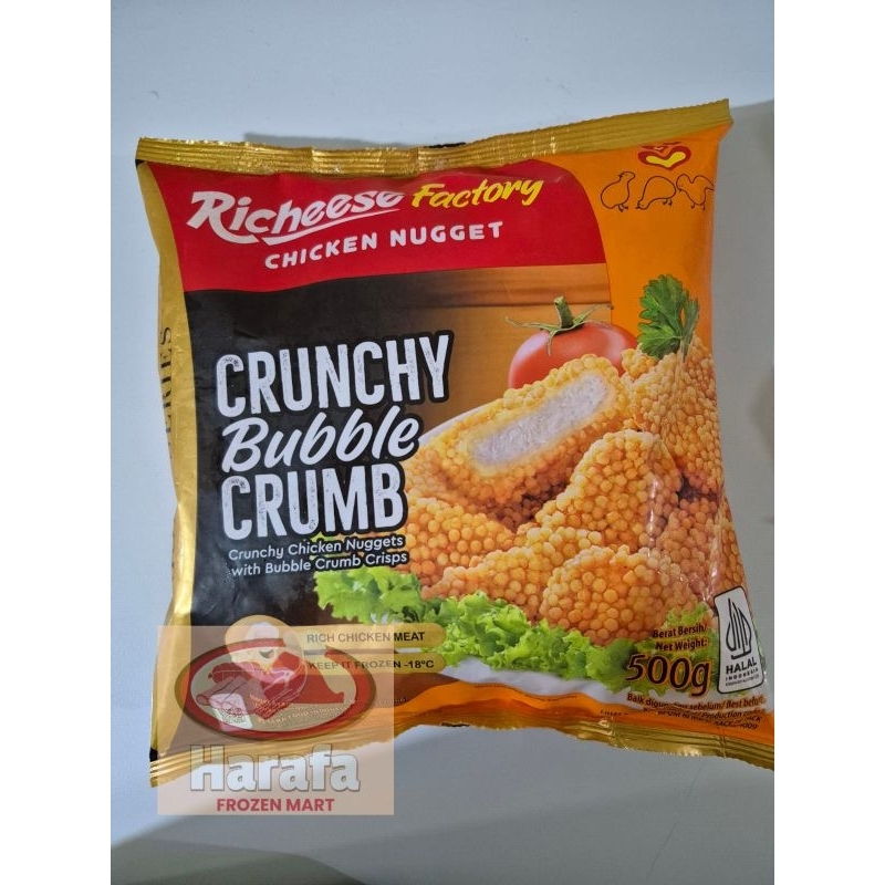 Jual RICHEESE FACTORY CHICKEN NUGGET CRUNCHY BUBBLE CRUMB 500g | Shopee ...