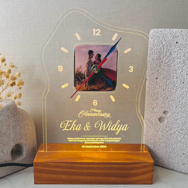 Jual B25 - KADO JAM AKRILIK / KADO UNIK / KADO ULTAH / KADO ANNIVERSARY ...