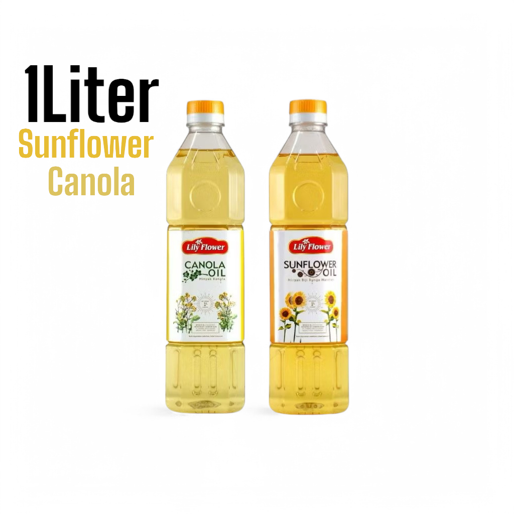 Jual 1Liter Sunflower Canola Oil Lily Flower Minyak Kanola Biji Bunga ...