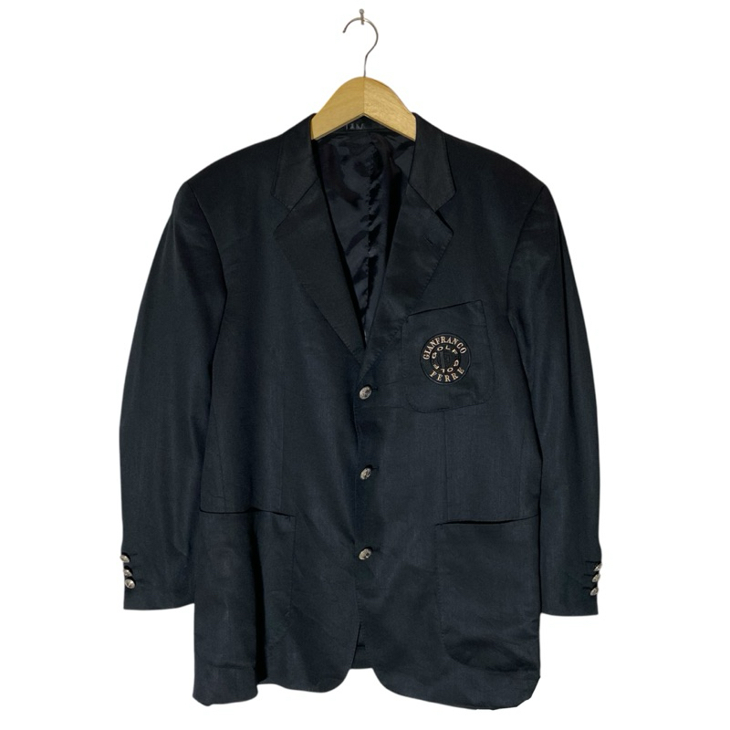 Jual G.Ferre Italian Designer Jas/Blazer Black Vintage Authentic ...