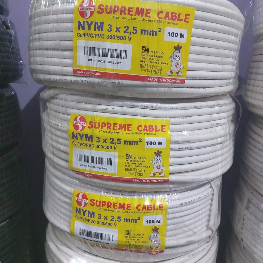 Jual kabel SUPREME nym 3x2,5 supreme meteran | Shopee Indonesia
