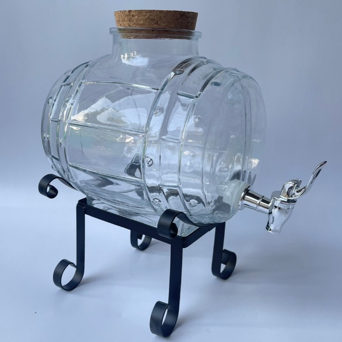 Jual Tempat minum / Dispenser minuman syrup, juice, es teh kaca bentuk ...