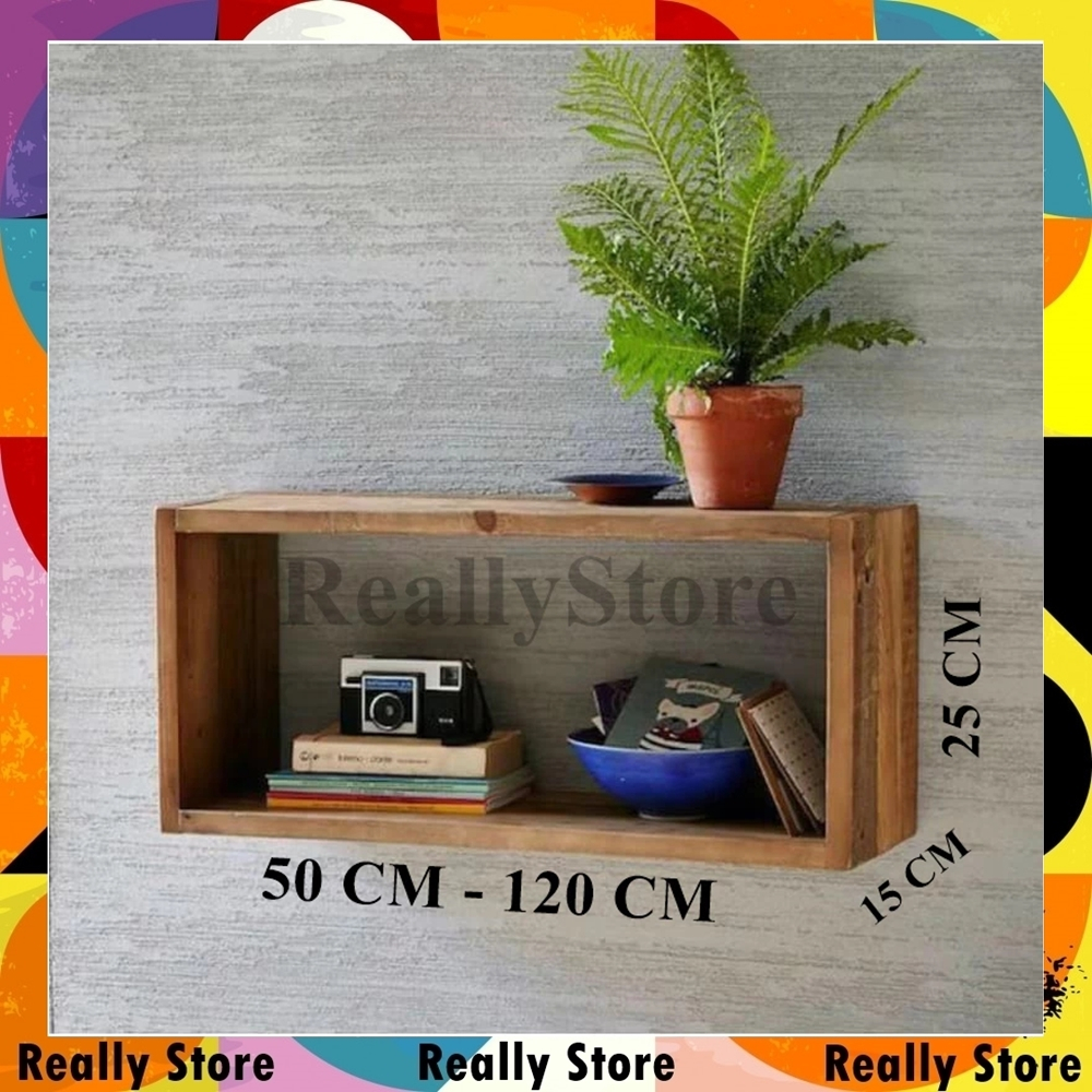 Jual Rak Buku Dinding Lebar 15 cm Kubus Kotak Persegi Panjang Hiasan ...