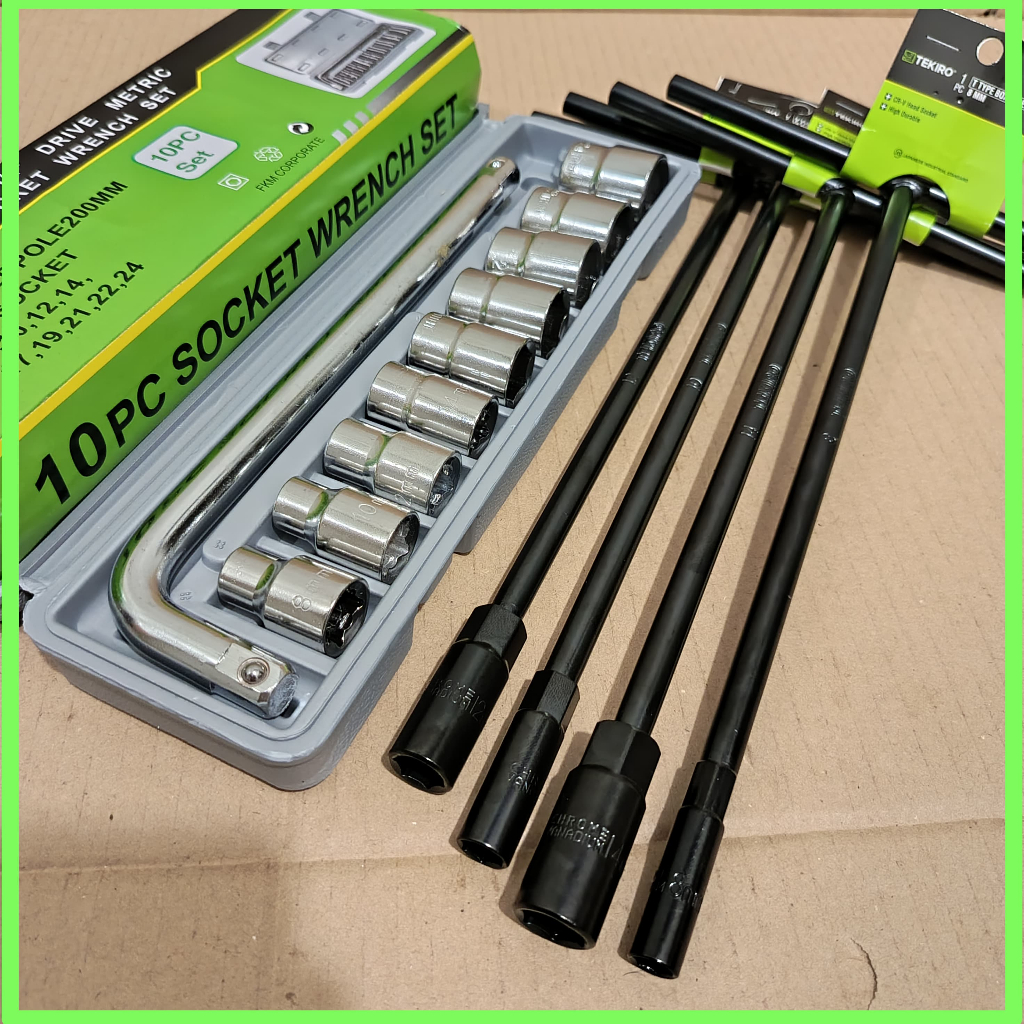 Jual TEKIRO Kunci T 4pcs 8-10-12-14mm + Kunci Shock Sok Set 10pcs 8-24mm KTP / Lengkap Murah ...