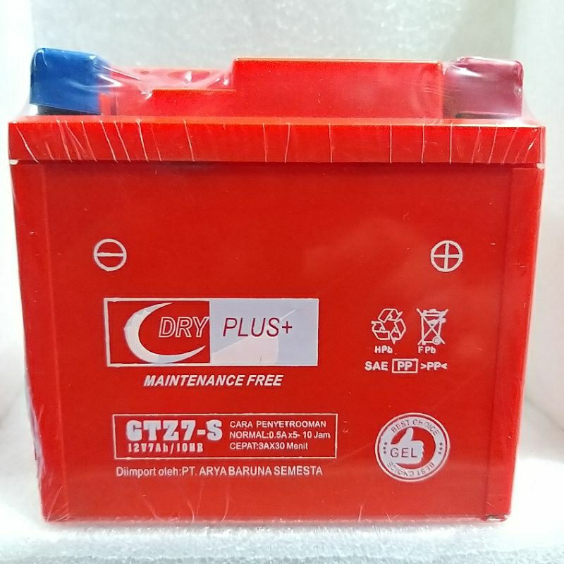 Jual Aki Motor DRYPLUS GEL GTZ7S Scoopy,Beat,Genio,Stylo cbs iss esp ...