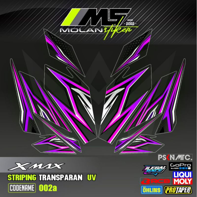 Jual Decal Sticker Striping Variasi Transparan Uv Xmax Old Yamaha Xmax ...