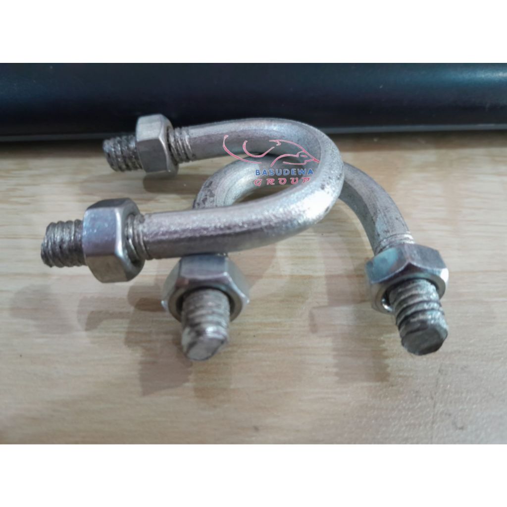 Jual U BOLT 1/2" X 3/8" GALVANIS / KLEM U BOLT 1/2 INCH + 2 MUR ...