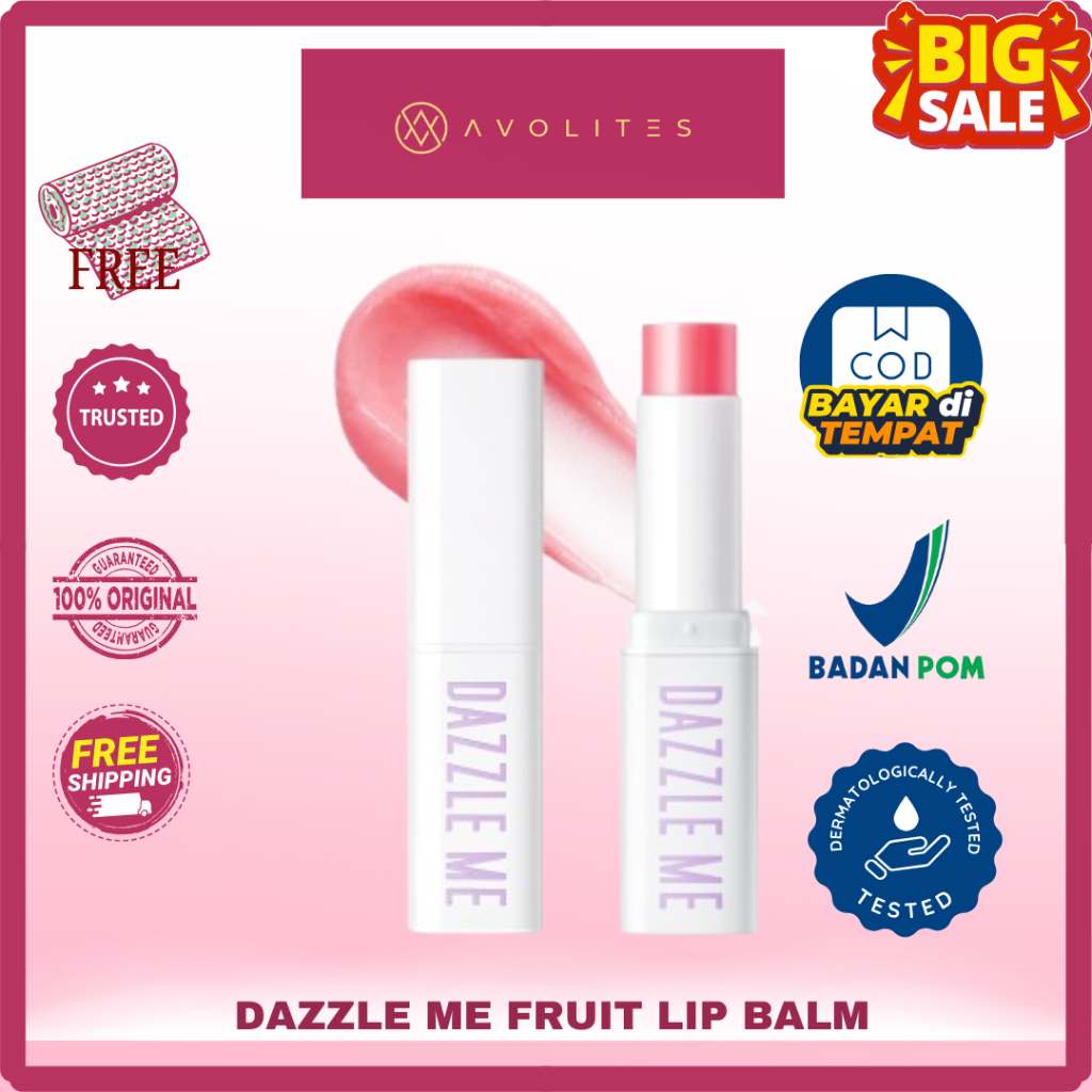 Jual [NEW] DAZZLE ME Fruit Justice Lip Balm | BPOM Moisturizing ...
