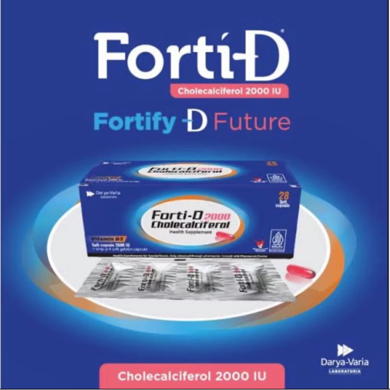 Jual Forti-D 2000 IU ( 1 Box = 7 Strip = 28 Soft Capsules ) | Shopee ...