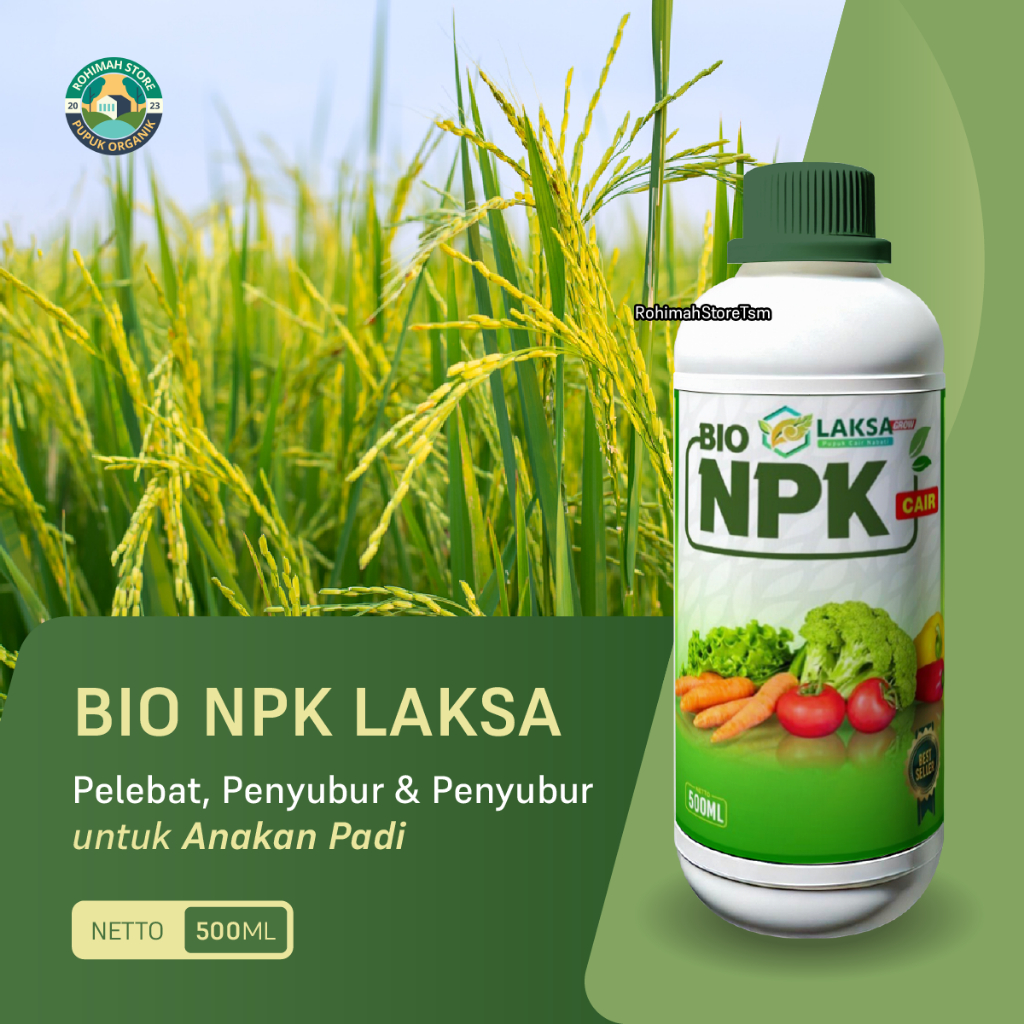 Jual (PUPUK PADI) Pupuk Ajaib Booster Memperbanyak Daun Padi, Pupuk Cair Padi Sawah, NPK LAKSA ...