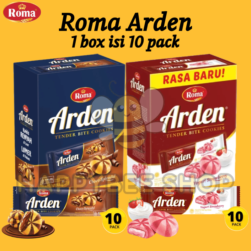 Jual Roma Arden Choco Splendid | Yogurt Strawberry | 1 Box isi 10 Sachets @ 27 gr | Shopee Indonesia