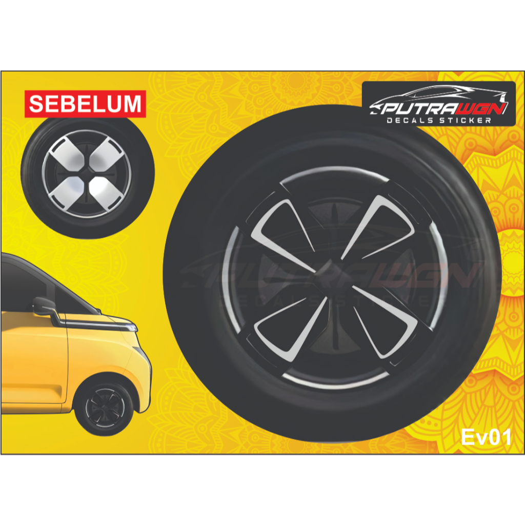 Jual VELG WULING AIR EV (sticker variasi velg air ev model sporty ev02 ...