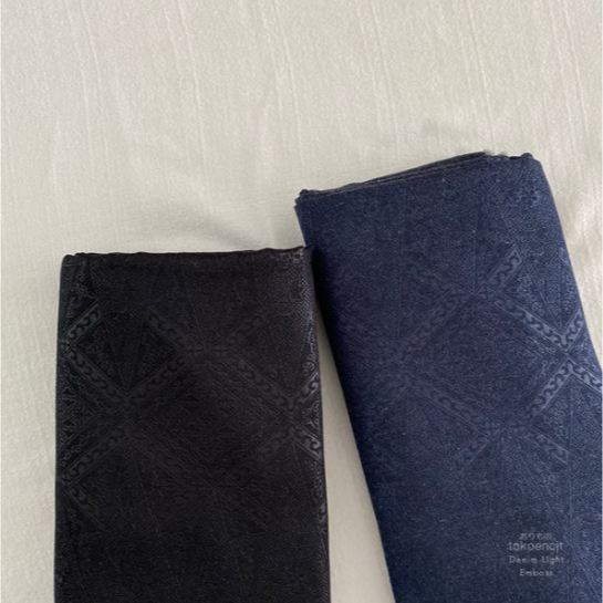 Jual Tokoencit Toyobo Polyester per 1 Meter Print Emboss Geometris Sido ...