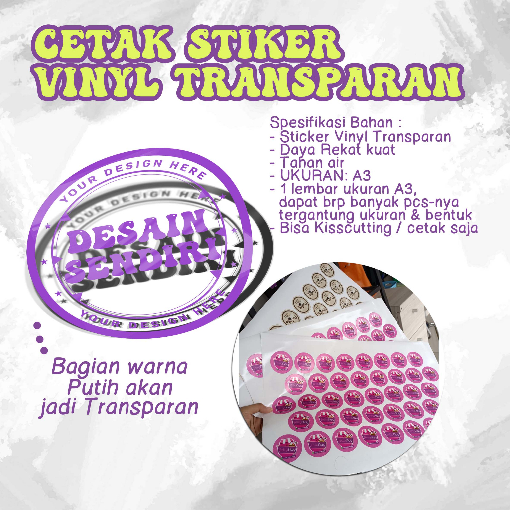 Jual Cetak Stiker Custom BAHAN VINYL TRANSPARAN - TERMURAH CETAK ...