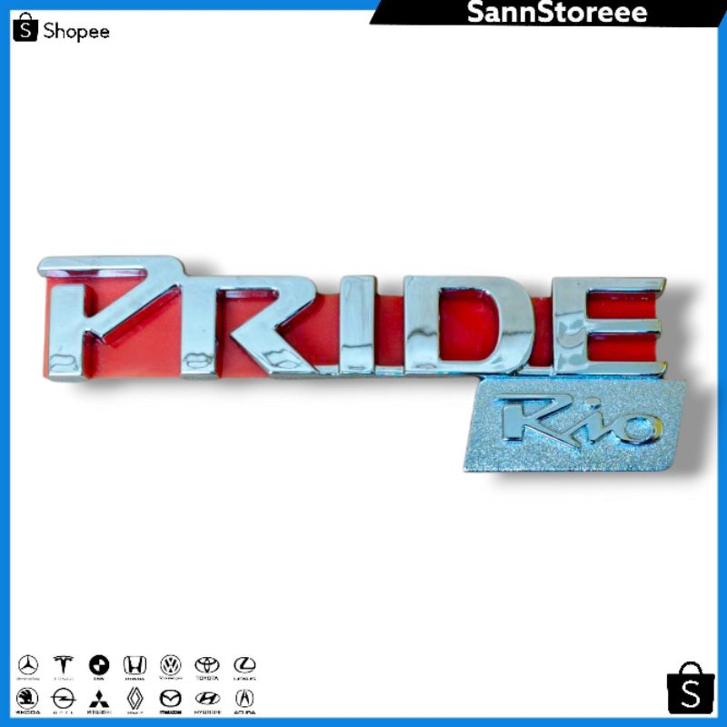 Jual Emblem Logo Tulisan PRIDE RIO Kia 2007-2023 Original// Emblem ...