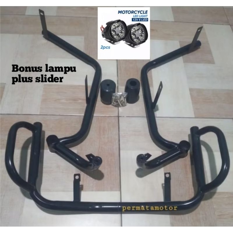Jual Crashbar full Honda ADV 160 fullset bunus slider dan lampu sorot ...
