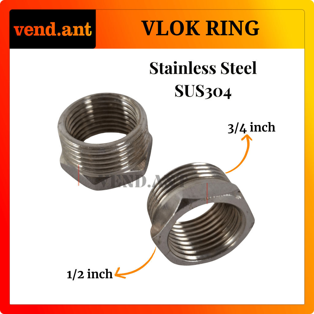 Jual Vlok Ring Verlop VRing Nepel Drat Dalam 1/2" Drat Luar 3/4 ...