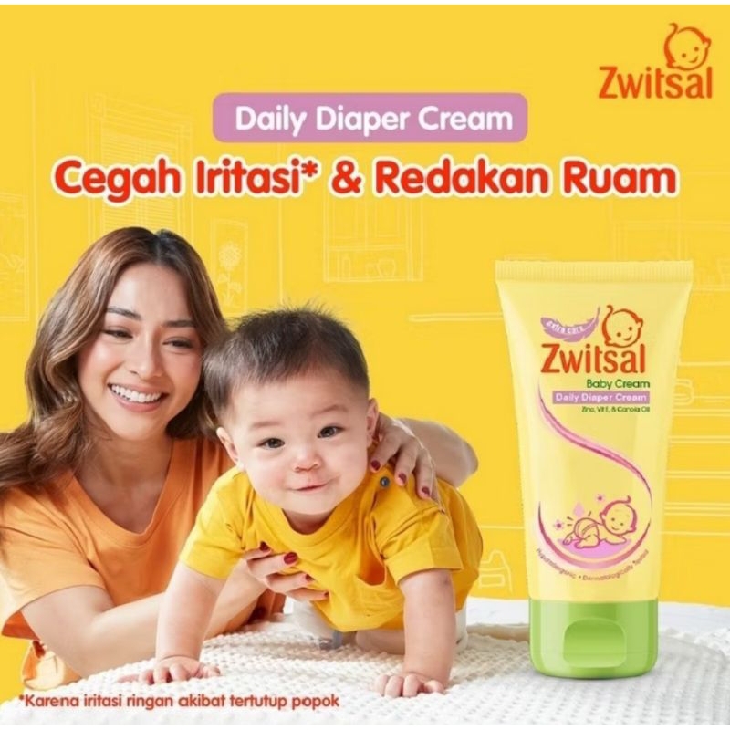 Jual ZWITSAL Baby Daily Diaper Cream - dengan Zinc, Vit E, Canola Oil ...