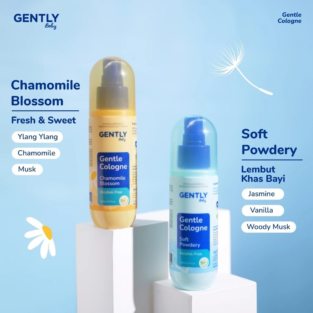 Jual Gently Baby Gentle Cologne Chamomile Blossom / Soft Powdery ...