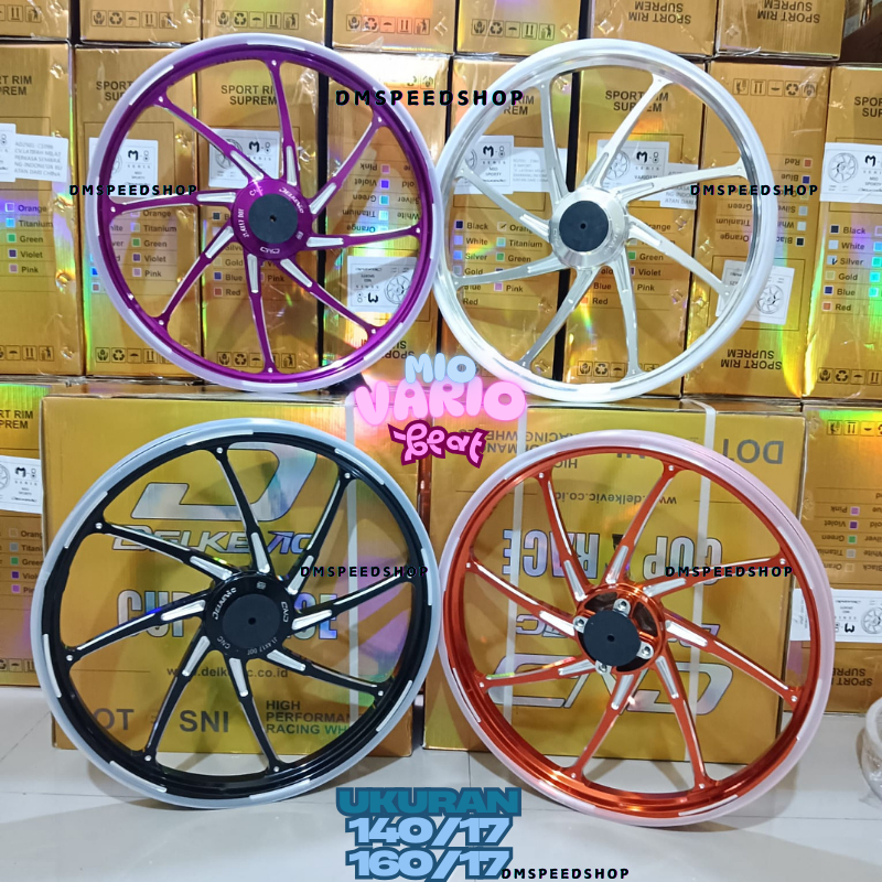 Jual DELKEVIC VELG/PELAK RACING CNC M8 UKURAN 140/160-17 MOTOR MIO ...