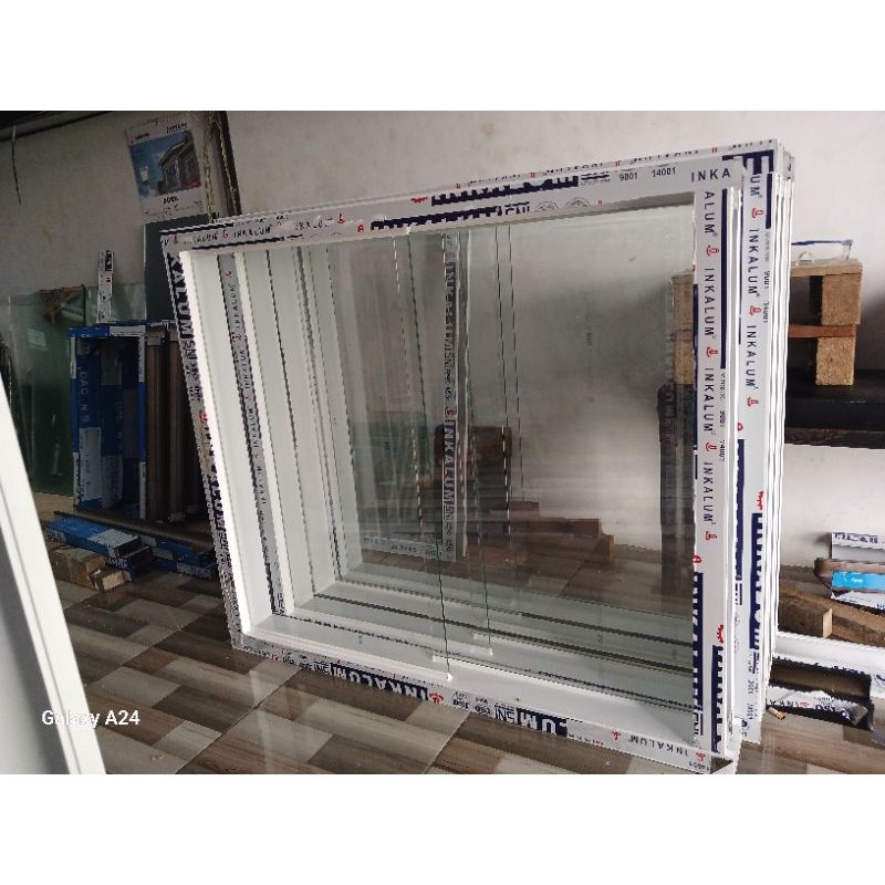 Jual kaca mati kusen almunium ukuran tinggi 200cm x lebar 100cm kusen ...