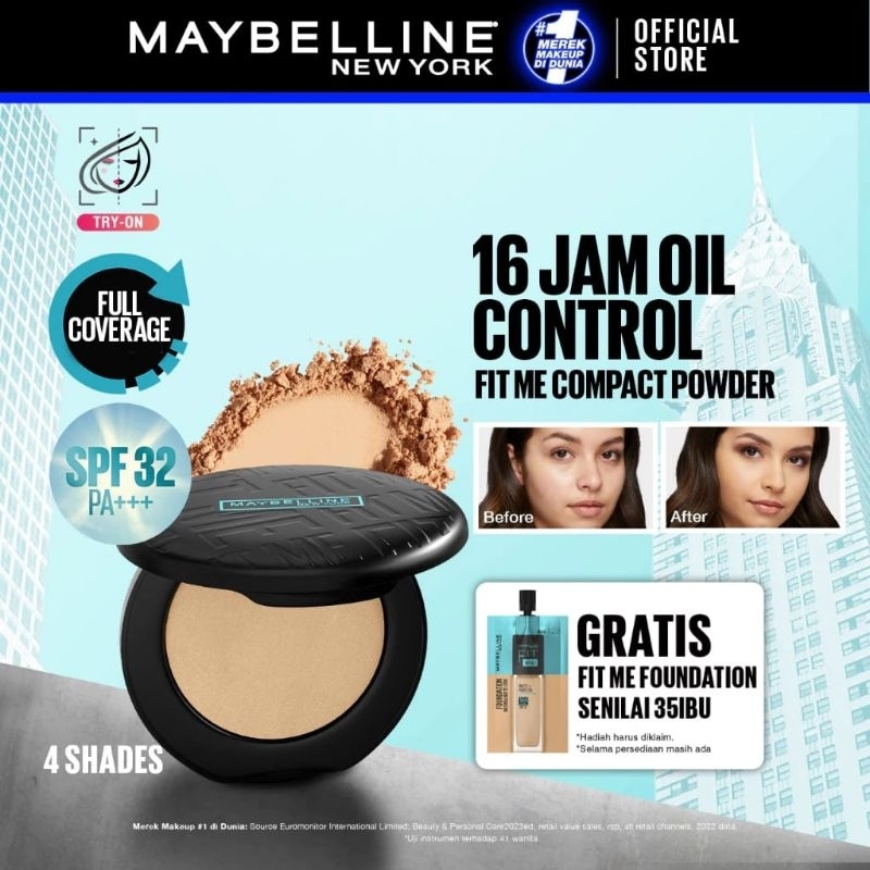 Jual MAYBELLINE OFFICIAL Fit Me Matte + Poreless 16-Hour Oil Control ...