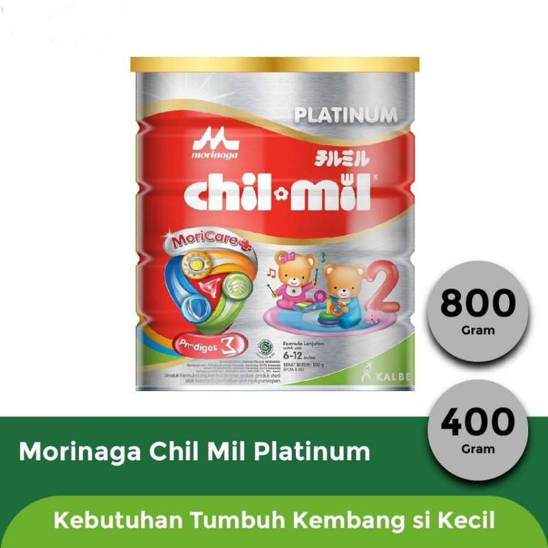 Jual Morinaga Chil Mil Platinum 400 gr & 800 gr - Susu Formula Pertumbuhan Anak 6-12 Bulan ...