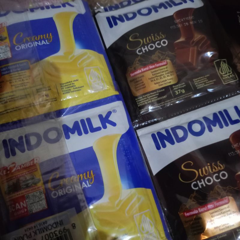 Jual Indomilk Original Putih Cokelat Choco Swiss Sachet Isi 6pcs ...