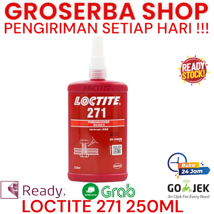 Jual LOCTITE 271 250ML ORIGINAL - LEM BAUT LOCTITE 271 250 ML | Shopee ...