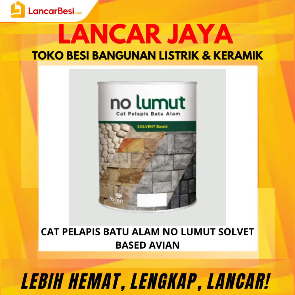 Jual Cat Batu Alam No Lumut Solvet Based 1L Avian Brands | Shopee Indonesia