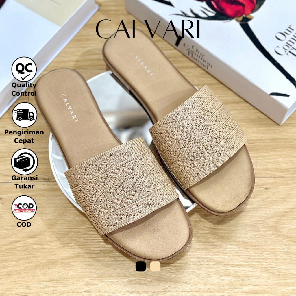 Jual Sandal Wanita CVR01 Tali Teplek Kasual by Calvari Sendal Kekinian ...