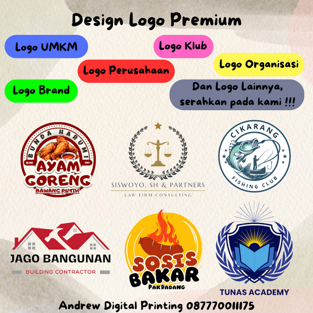 Jual Design Logo UMKM, Perusahaan, Kantor, Sekolah, Klub, Komunitas ...