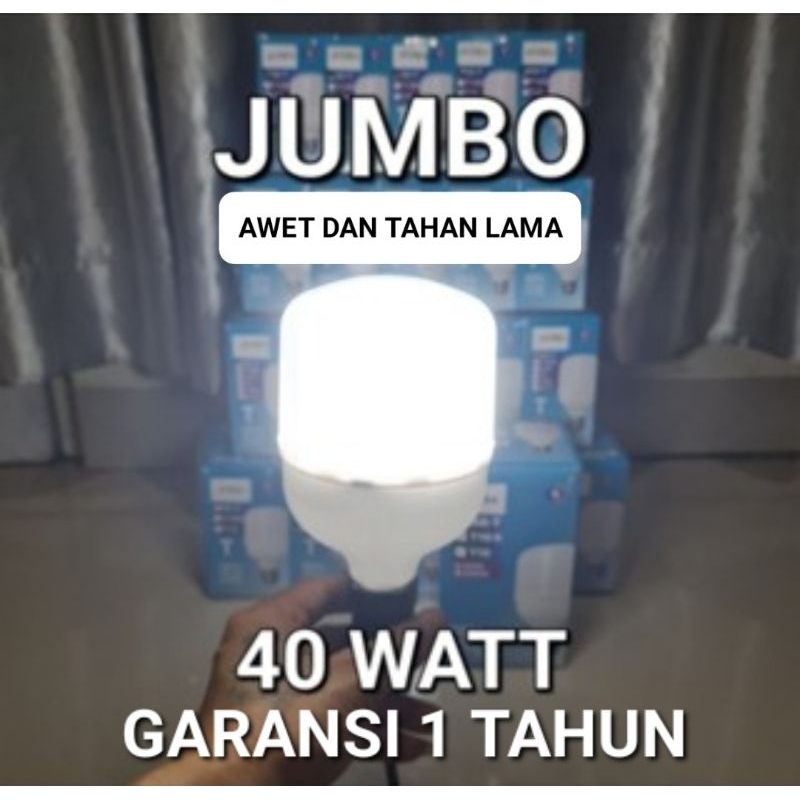 Jual [ BERGARANSI 1 TAHUN ] LAMPU JUMBO 40W HEMAT ENERGI 88% AVERA LED S8 40W SUPER TERANG LED ...