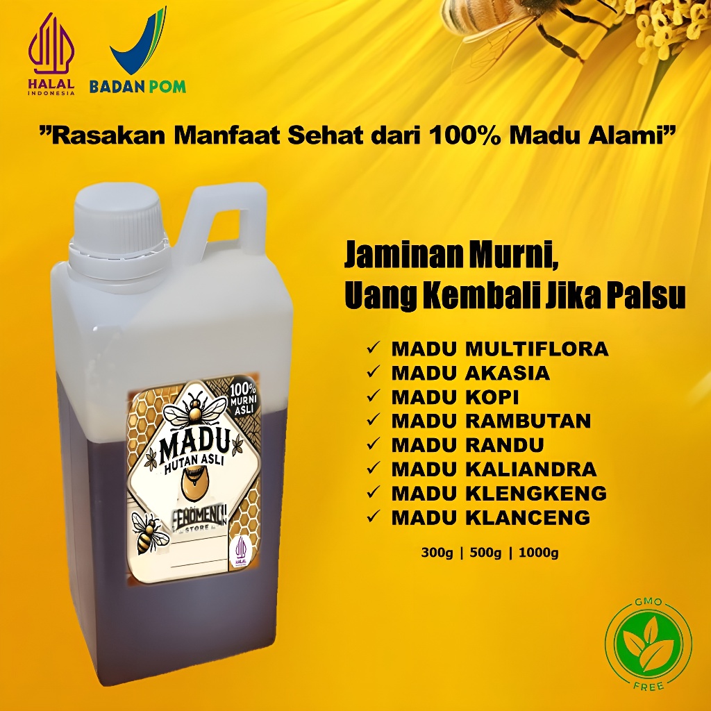 Jual Madu Murni Asli 1kg – Tanpa Campuran, Kualitas Super, Bergizi ...