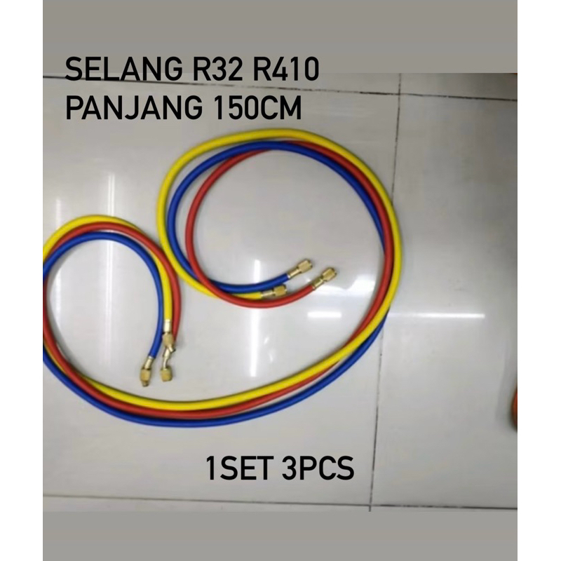 Jual SELANG MANIFOLD R32 R410 SET PANJANG 150CM selang Analiser AC | Shopee Indonesia