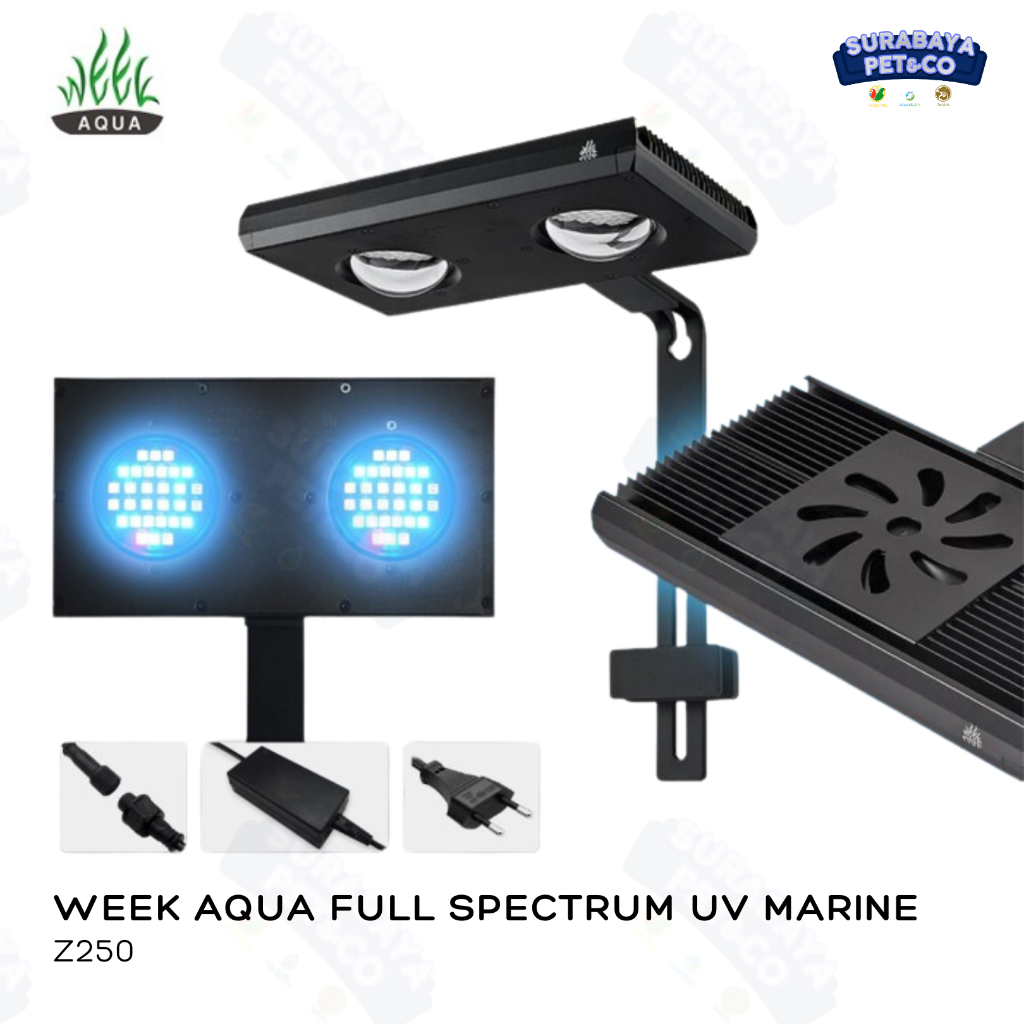 Jual Week Aqua Z250 SEA Z FULL SPECTRUM + UV Marine Aquarium Lightning ...
