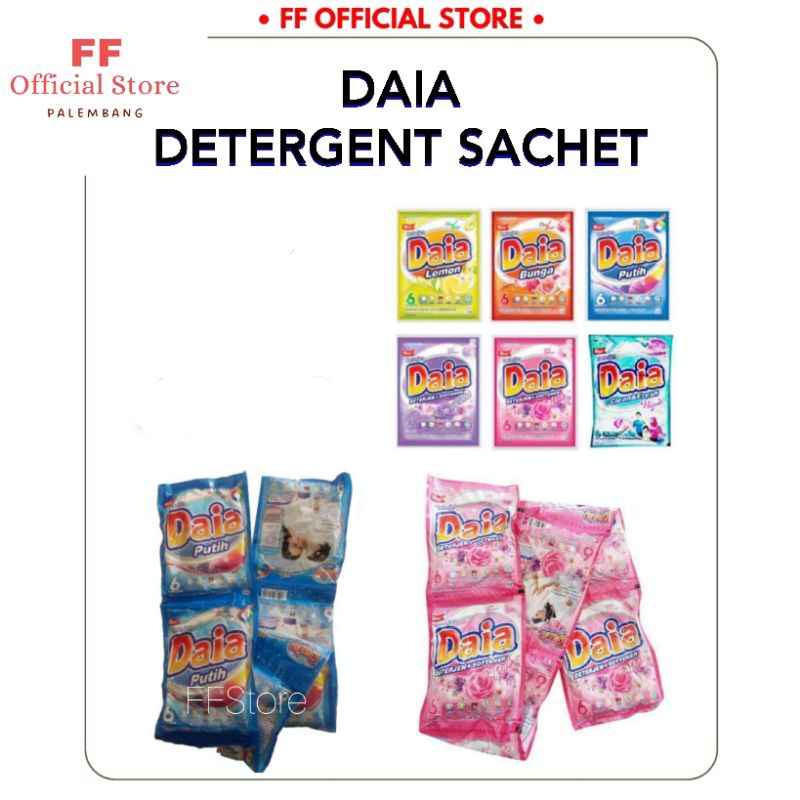 Jual (WH) DAIA Detergent Bubuk Sachet 47 Gram x 6 Pcs | Shopee Indonesia