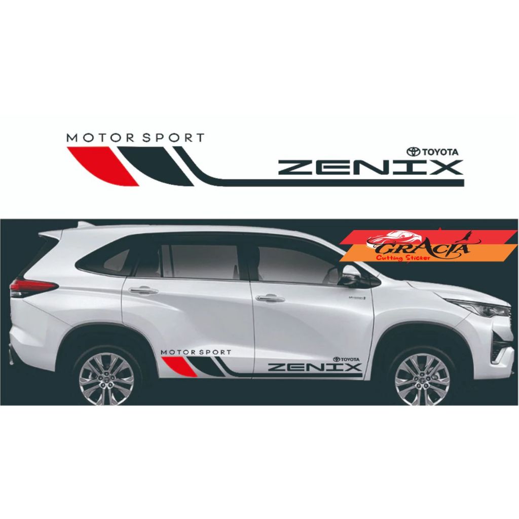 Jual STICKER STIKER MOBIL TOYOTA INNOVA ZENIX CUTTING STICKER BODY ...