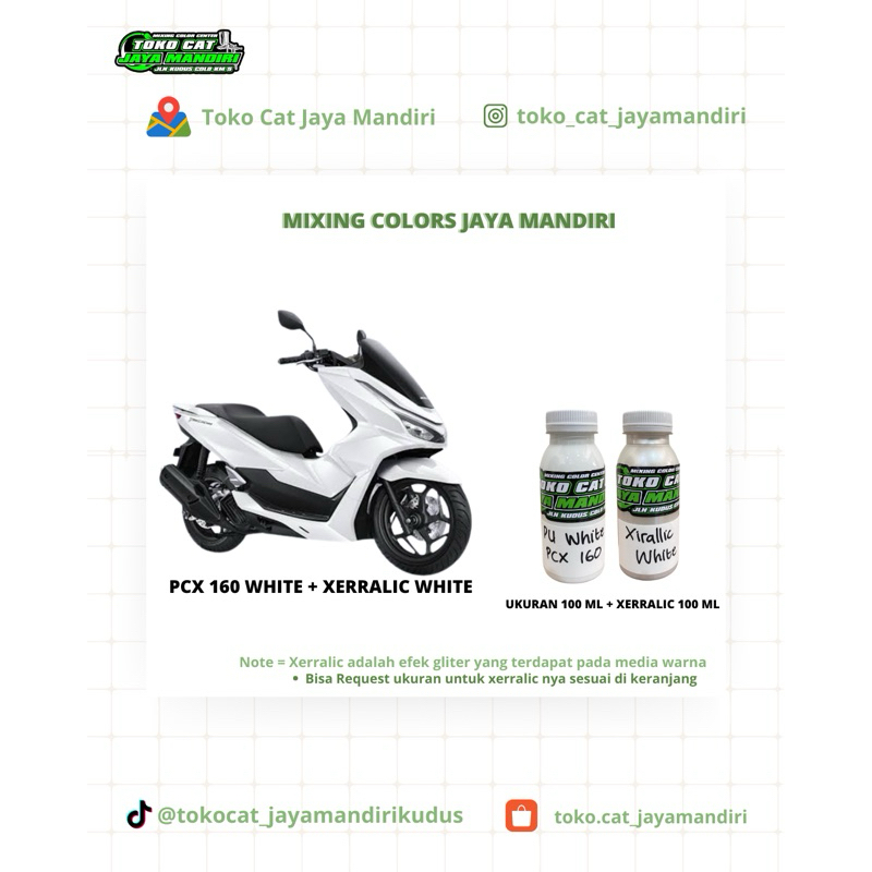 Jual Paket White Custom + Xyrralic untuk Honda PCX 160 Custom Colors ...