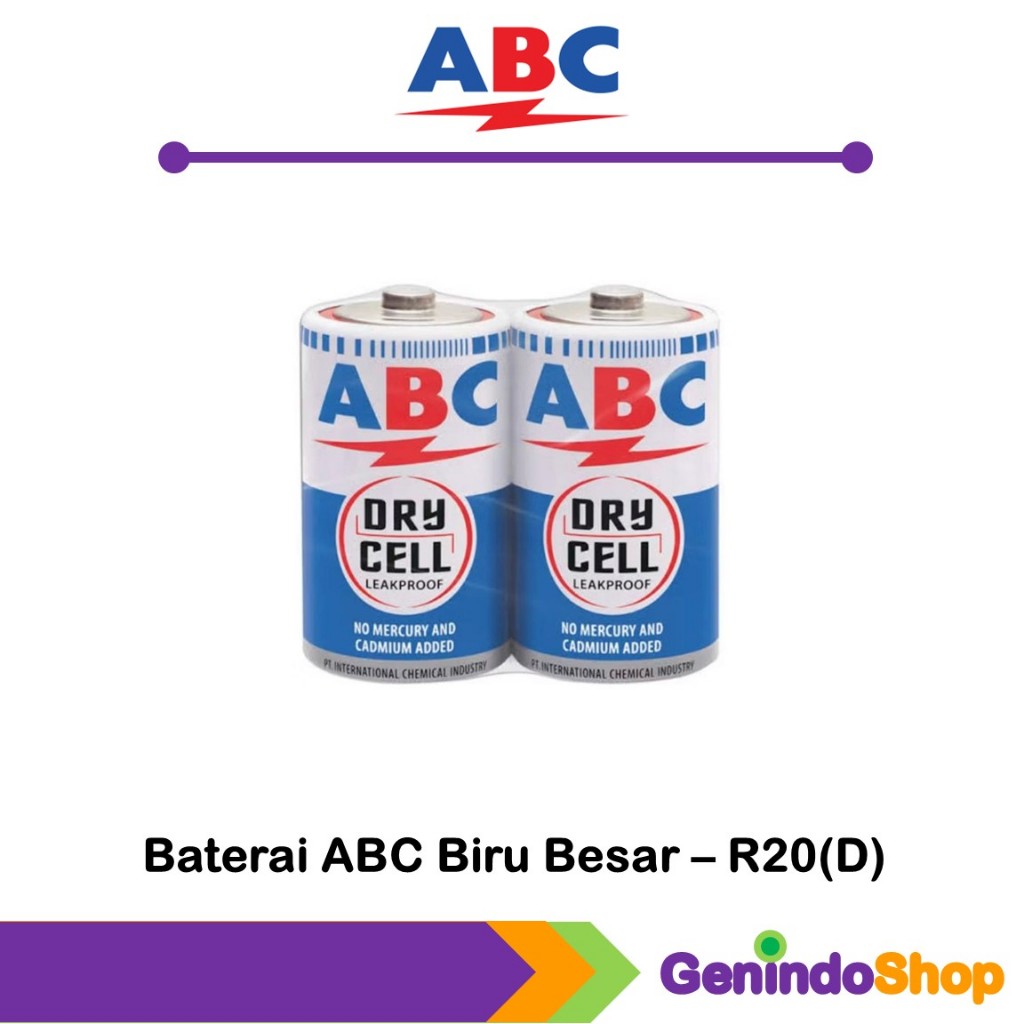 Jual Batu Baterai ABC Besar Biru R20(D) | Shopee Indonesia